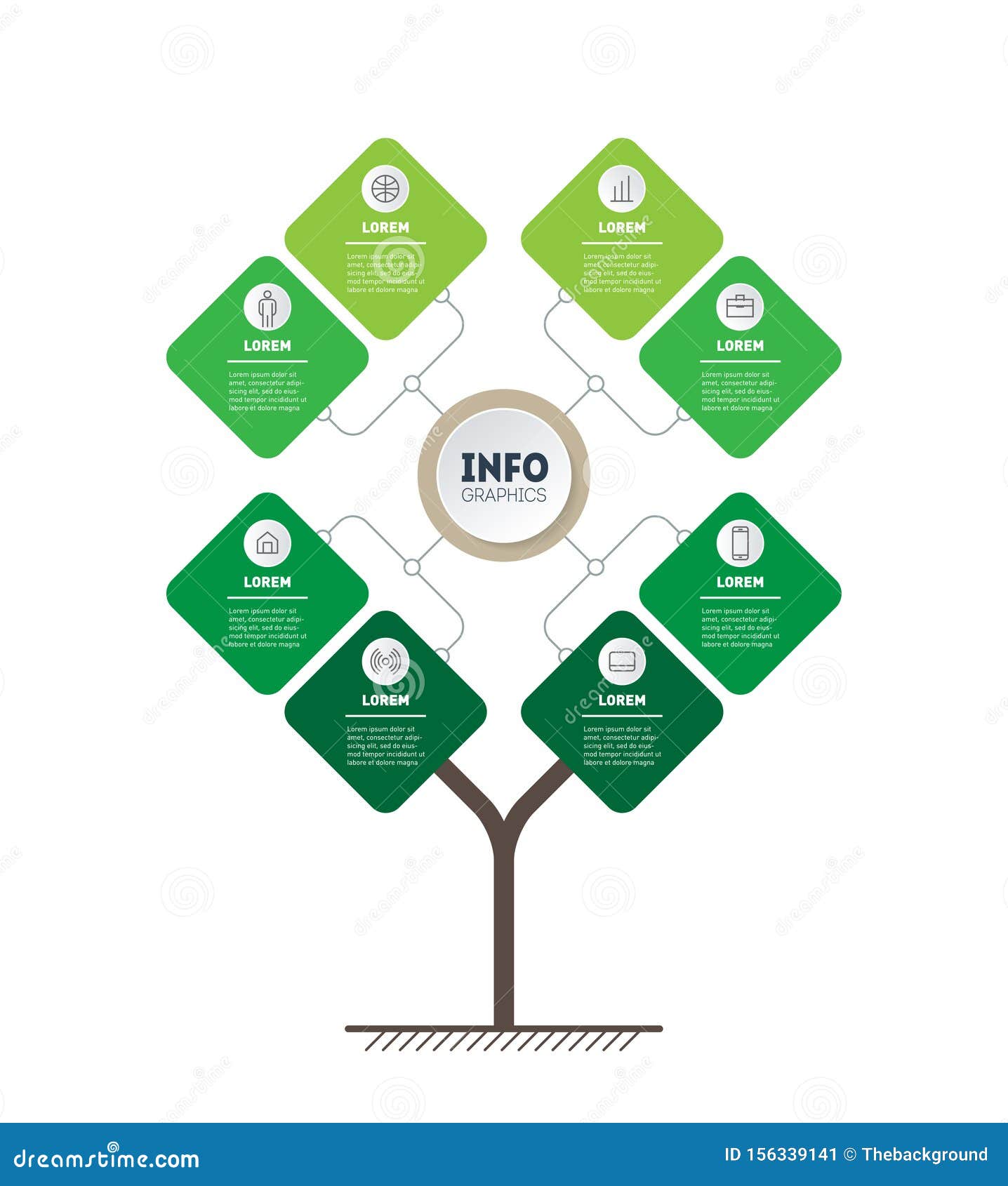 Vector Infographic of Technology or Education Process with 8 Points ...