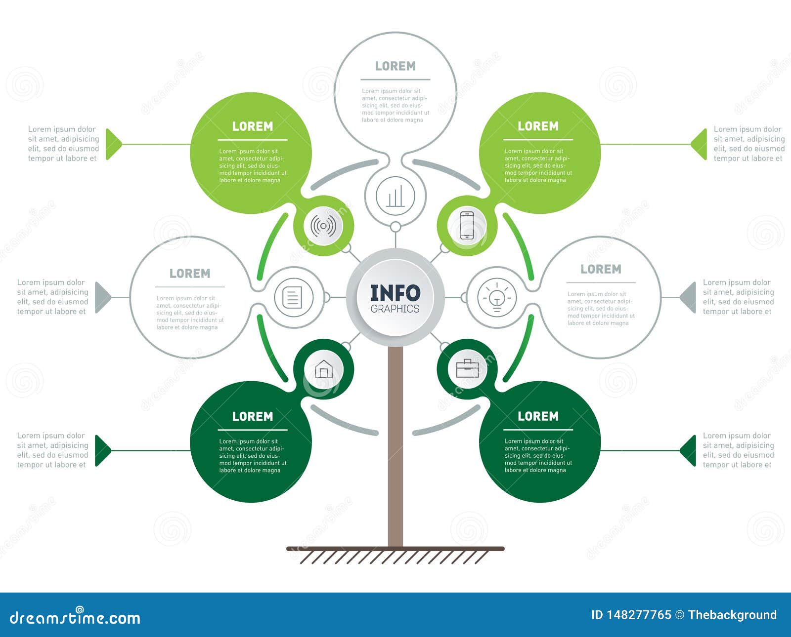 Vector Infographic of Technology or Education Process with 4 or 7 ...