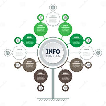 Vector Infographic of Technology or Education Process with 8 or 11 ...