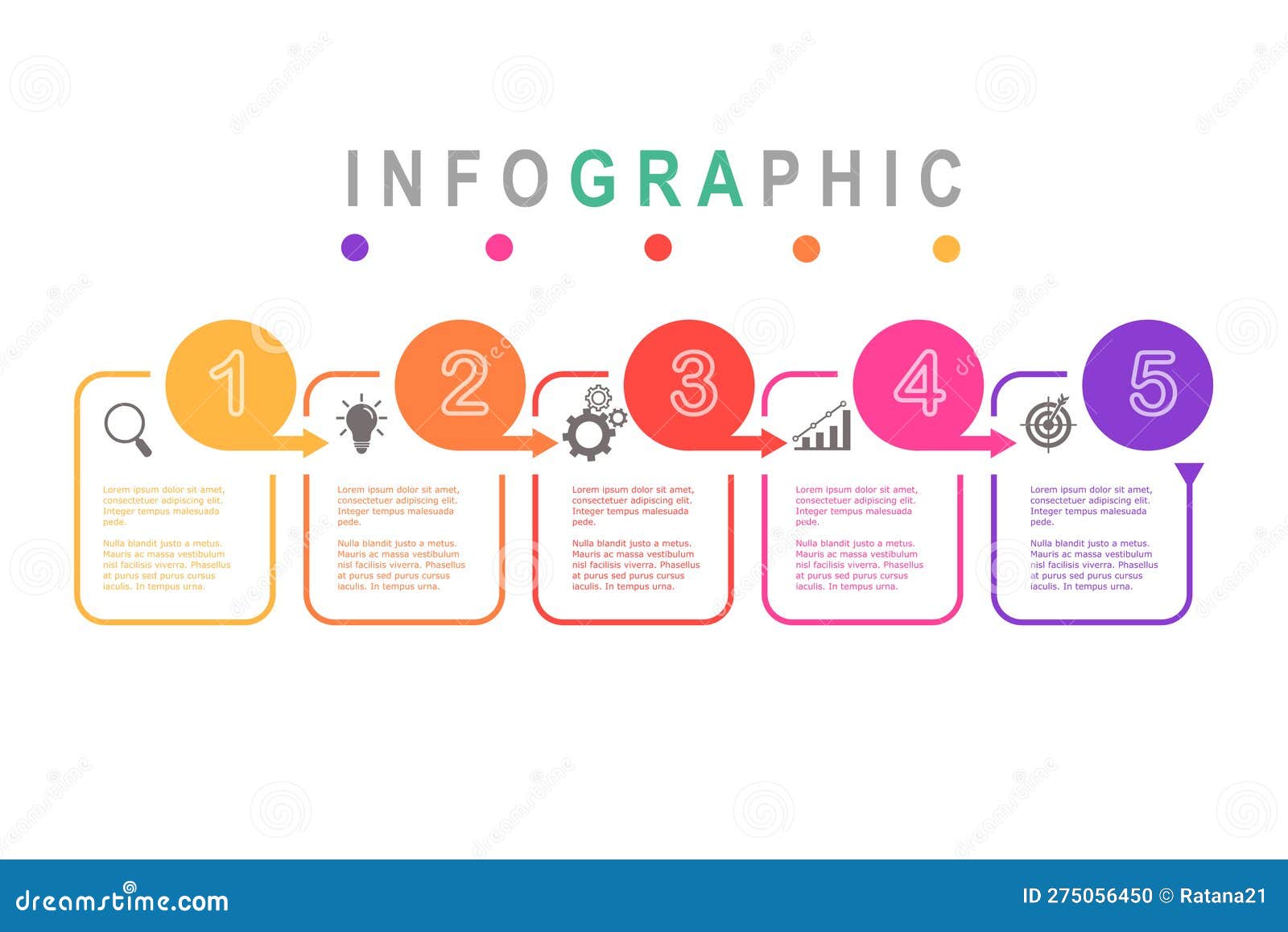 Minimal Timeline Infographic Template 4 Options Or Steps Cartoon Vector ...