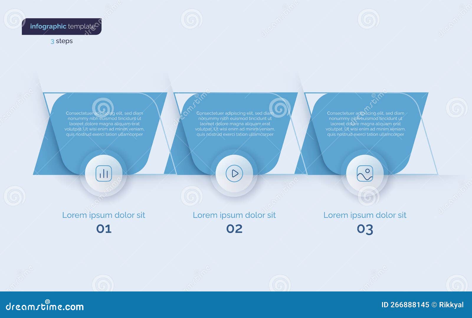 Vector Infographic Template Composed of 3 Elements Stock Vector ...