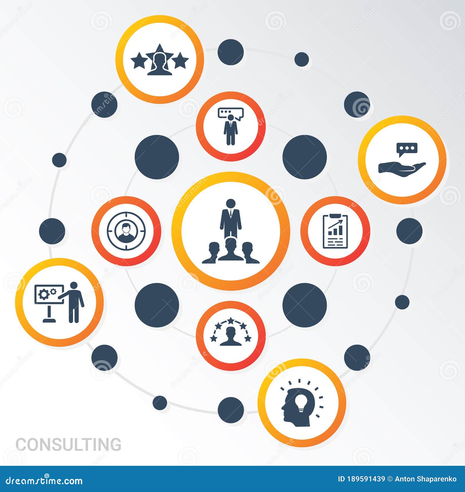 Vector Infographic Template Consulting Data Visualization. Different ...