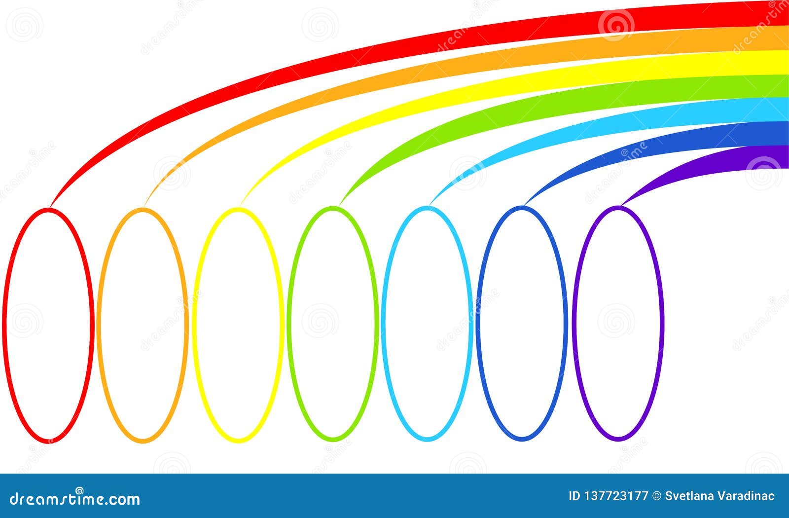 Vector Infographic Template for Presentation or Chart with Rainbow ...