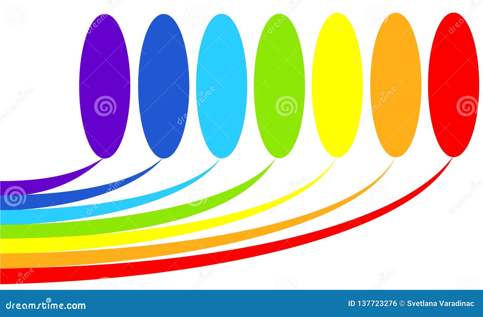 Vector Infographic Template for Presentation or Chart with Rainbow ...