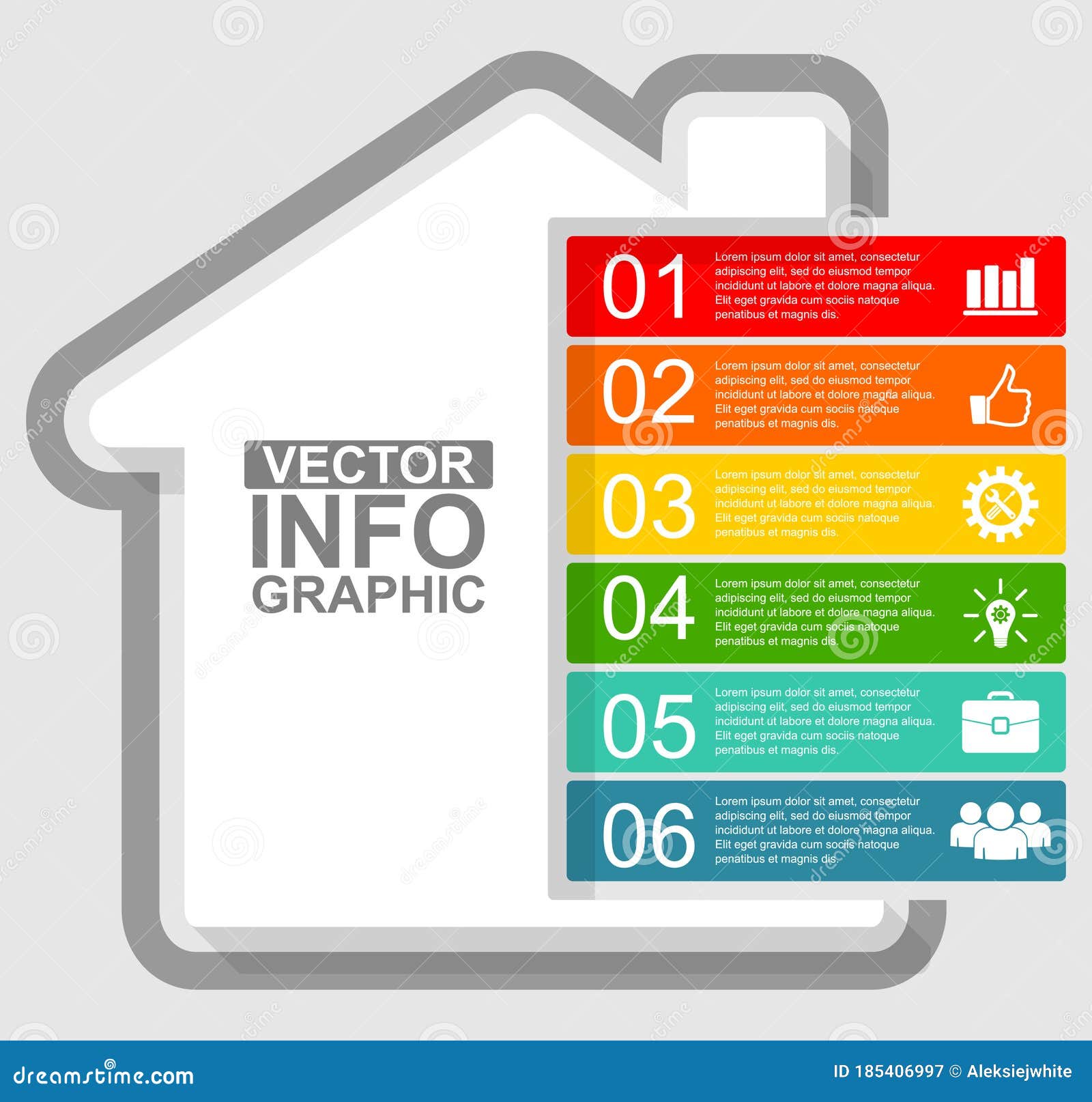 Vector Infographic Template for Presentation, Diagram, Home , House ...