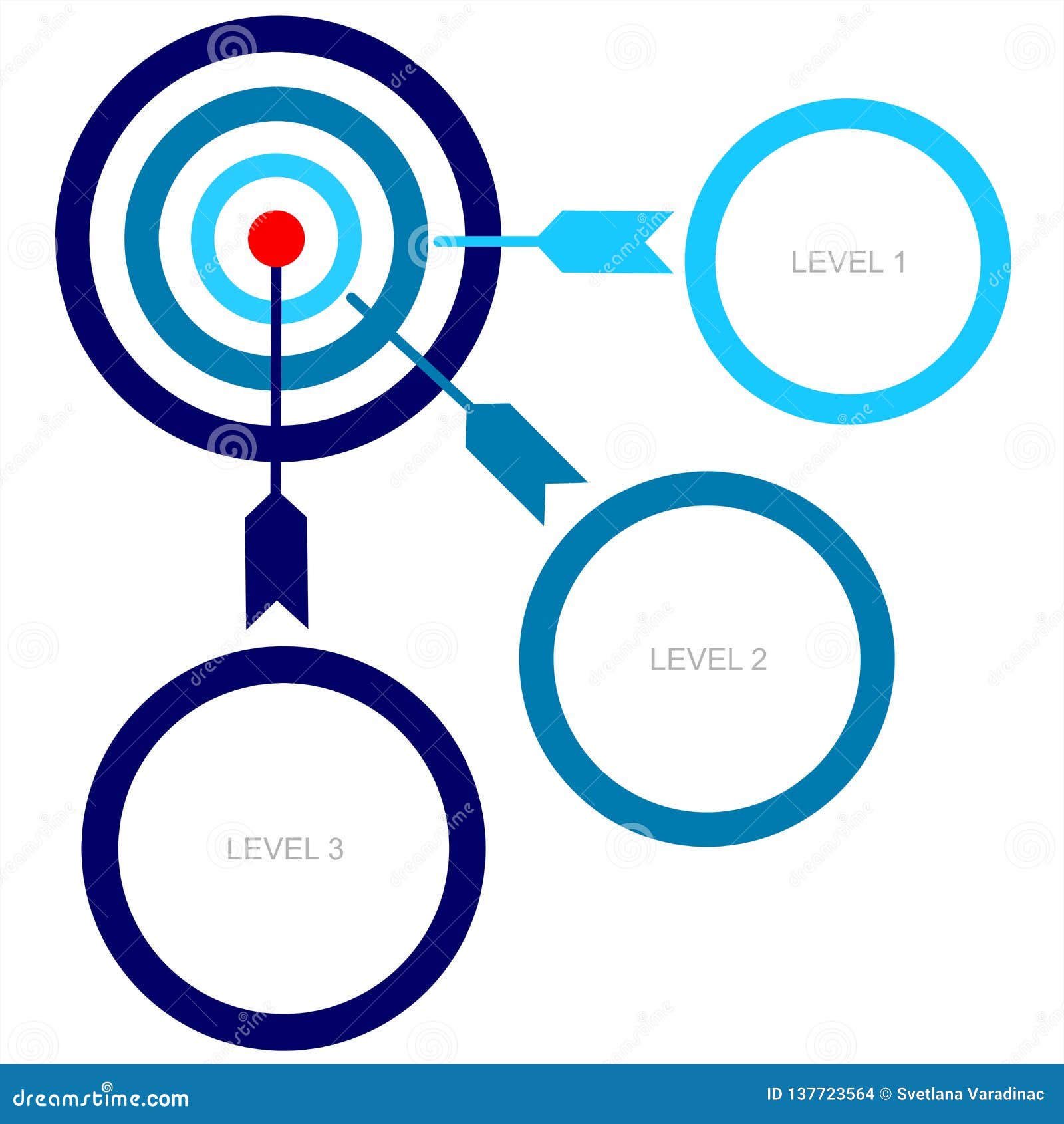 Vector Infographic Template with Three Level. Stock Vector ...
