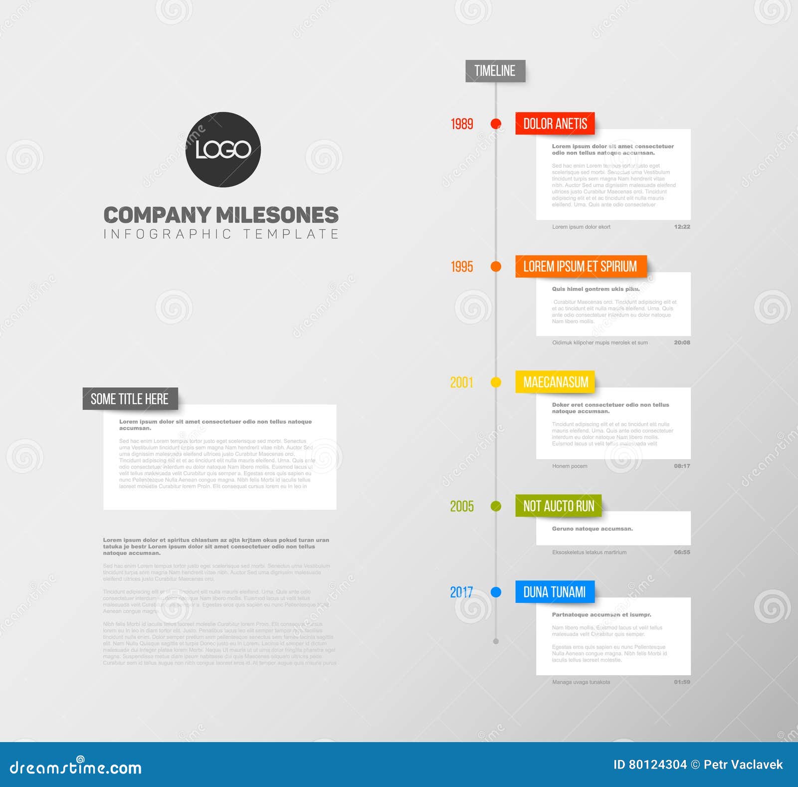 Vector Infographic Timeline Report Template Stock Vector - Illustration ...