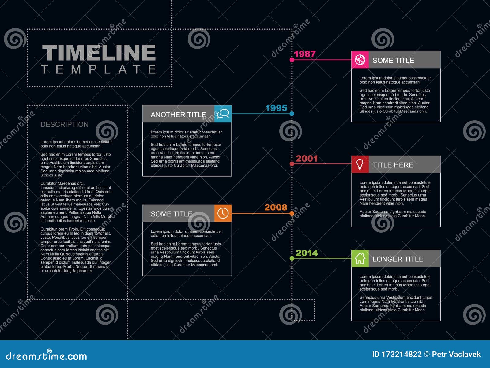 Vector Infographic Timeline Report Template Stock Vector - Illustration ...
