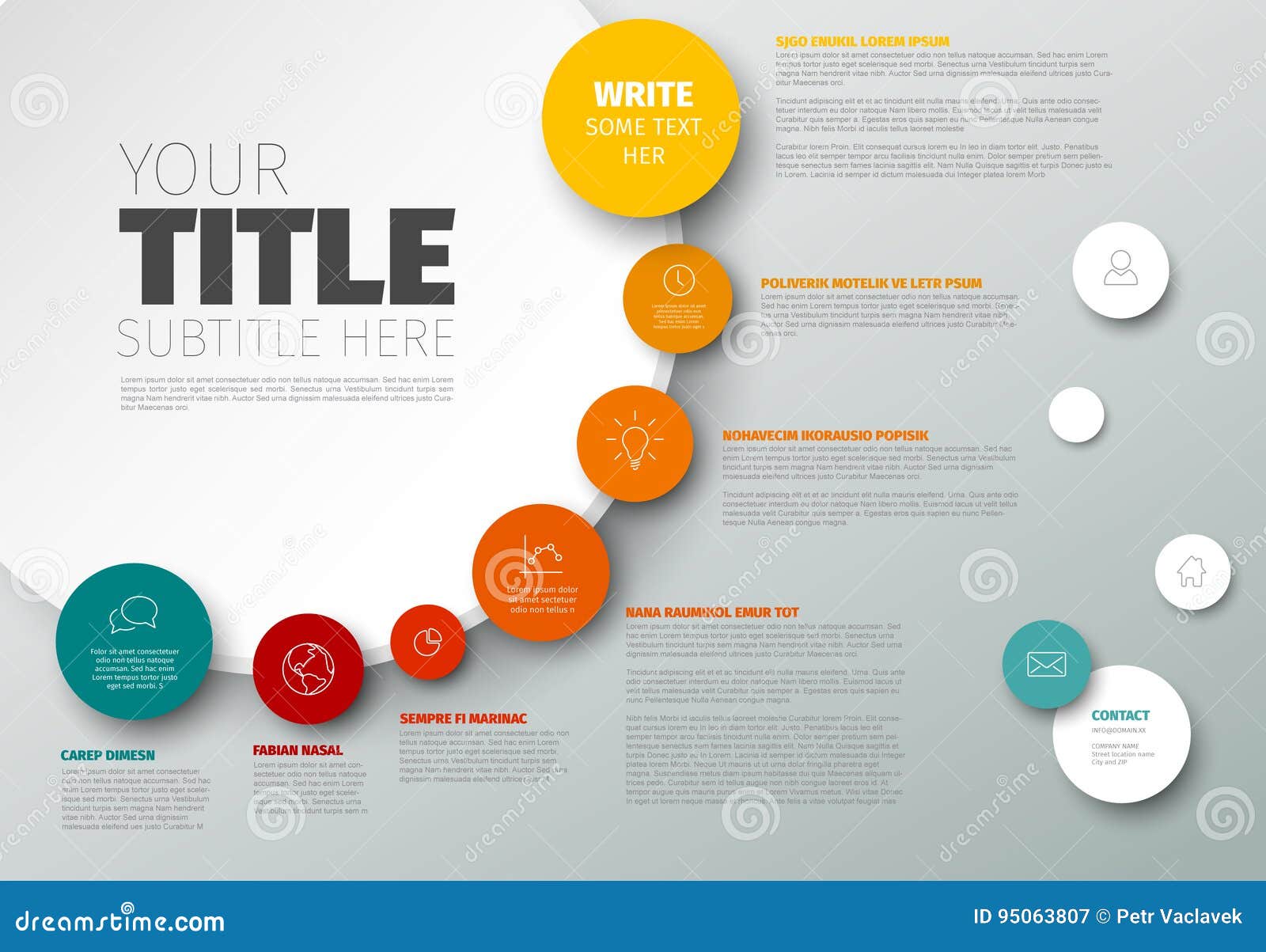 Infographic Timeline Diagram Calendar With Gantt Chart. Cartoon Vector ...