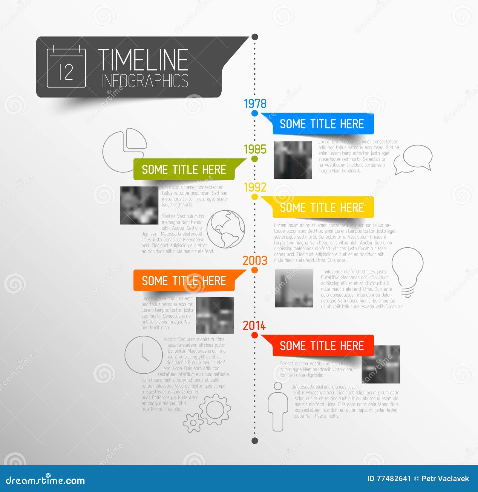 Vector Infographic Timeline Report Template Stock Vector - Illustration ...