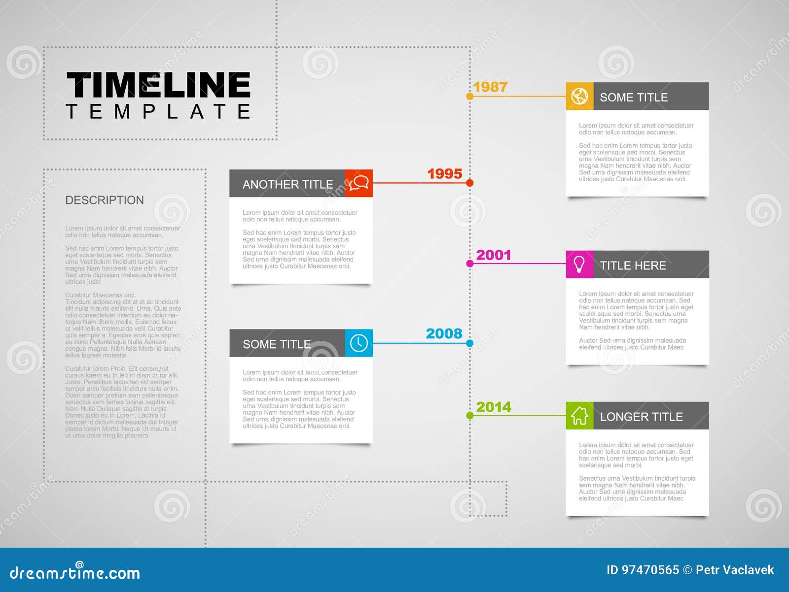 Vector Infographic Timeline Report Template Stock Vector - Illustration ...