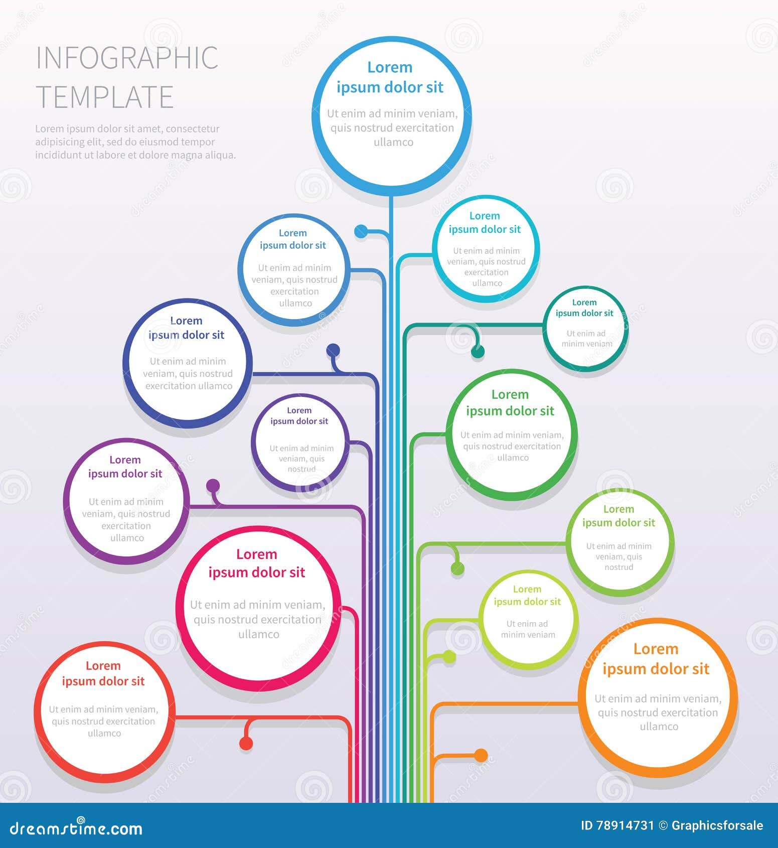 Vector Infographic Tree stock vector. Illustration of brochure - 78914731