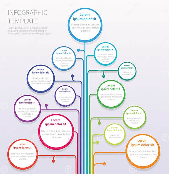 Vector Infographic Tree stock vector. Illustration of brochure - 78914731