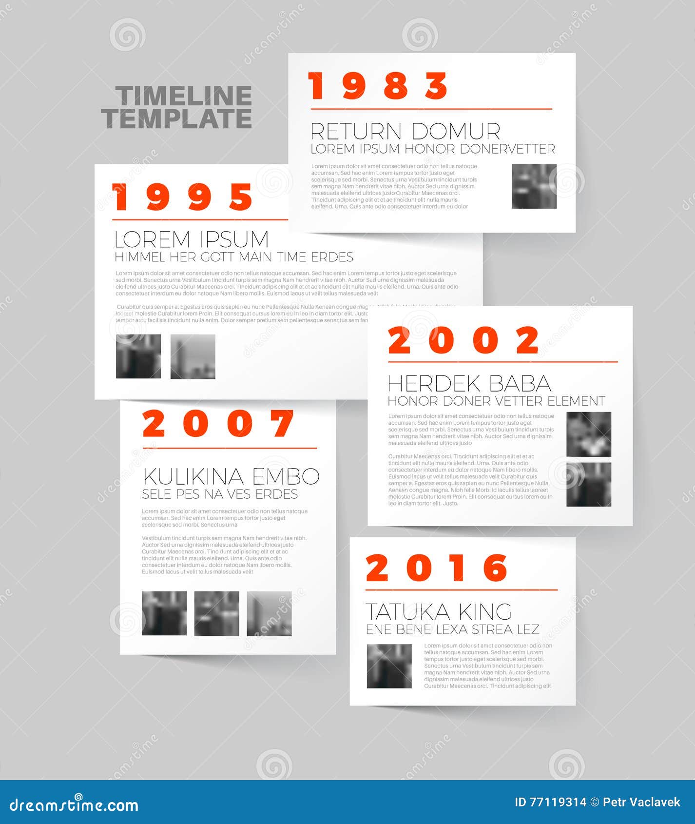 Vector Infographic Typography Timeline Report Template Stock Vector ...