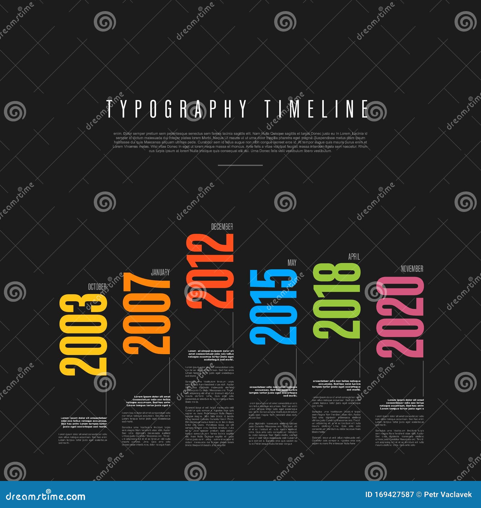 Vector Infographic Typography Timeline Report Template Stock Vector ...