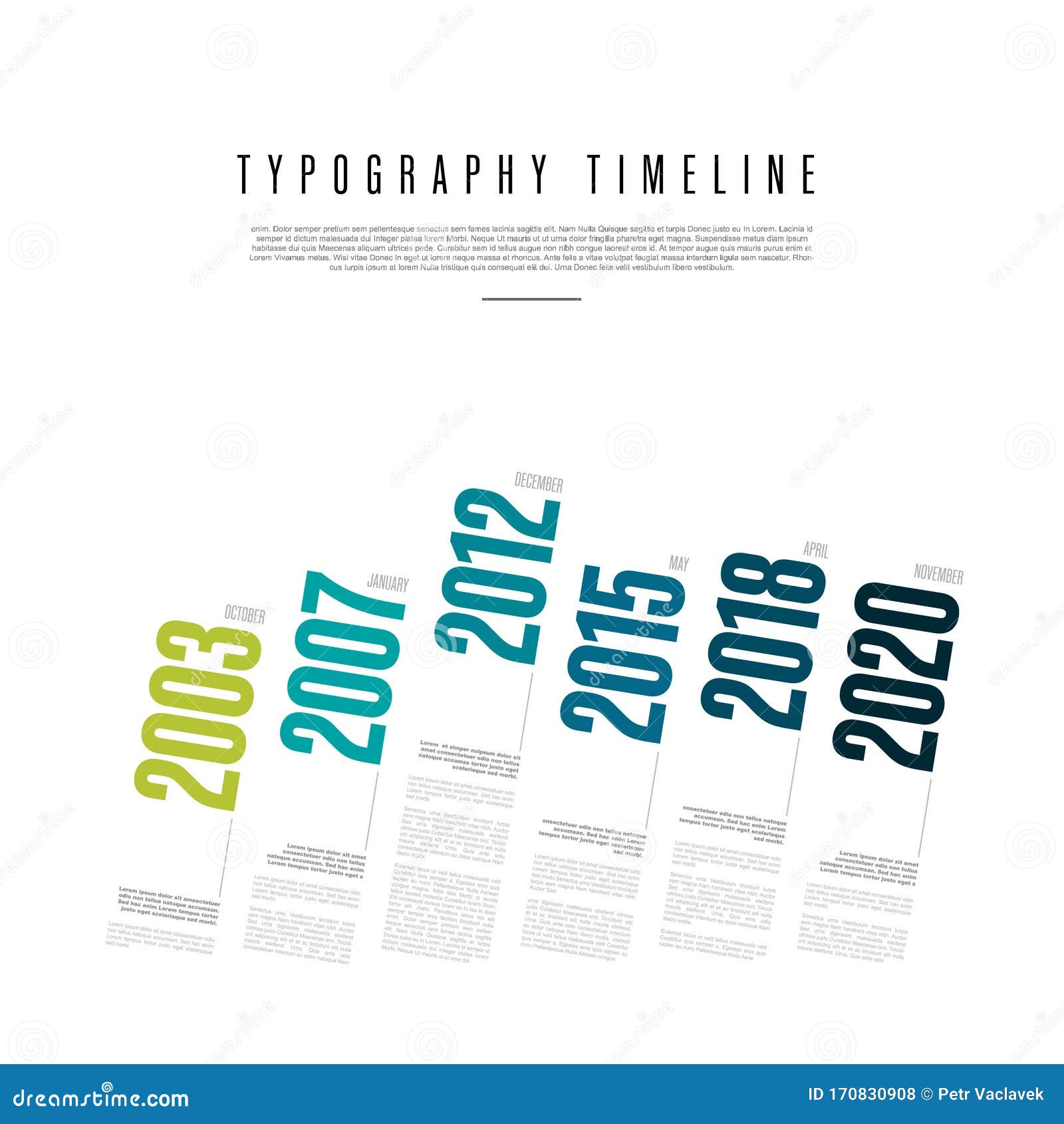 Vector Infographic Typography Timeline Report Template Stock Vector ...