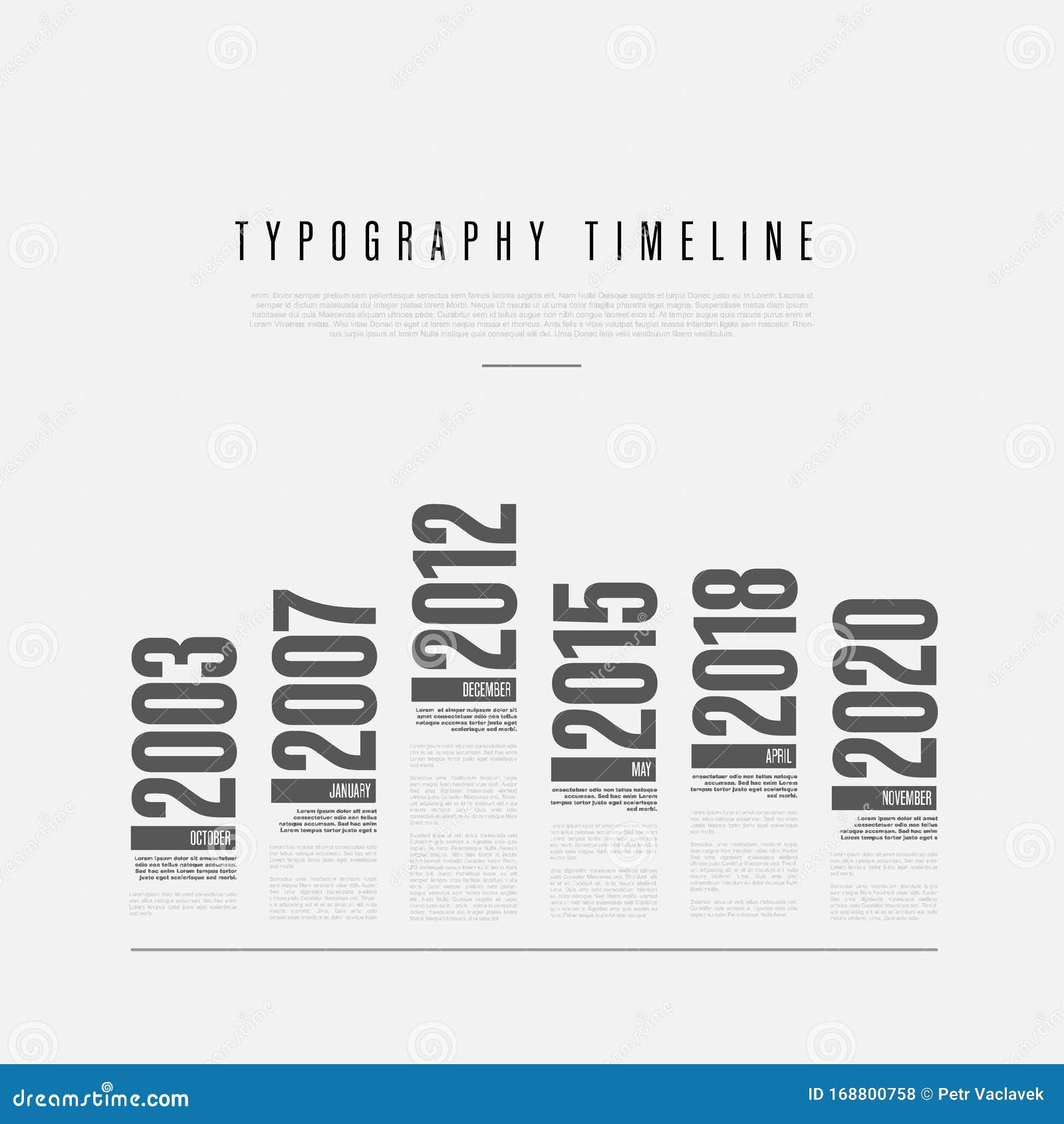 Vector Infographic Typography Timeline Report Template Stock Vector ...