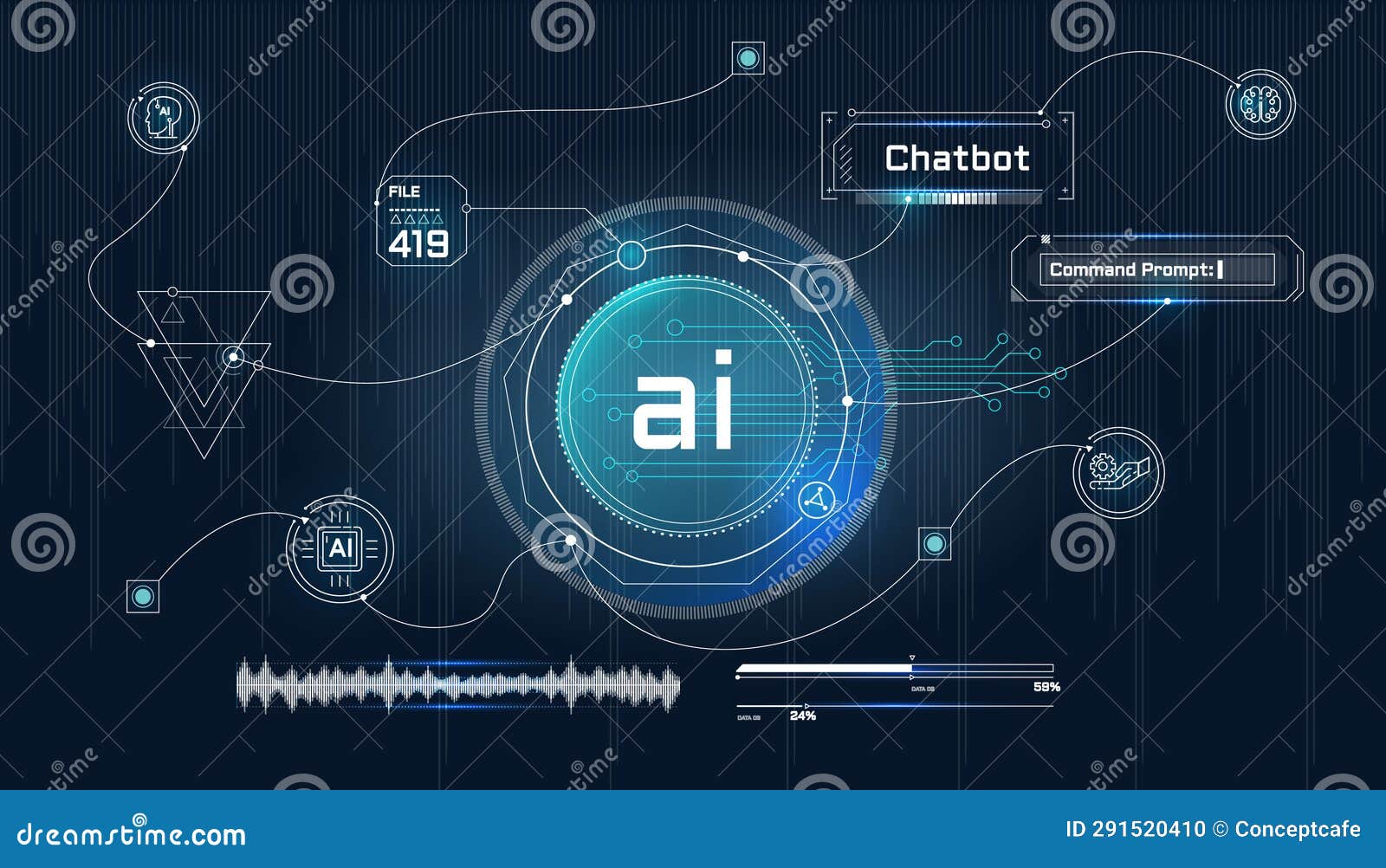 Vector Infographic about Various Information Links. Stock Illustration ...