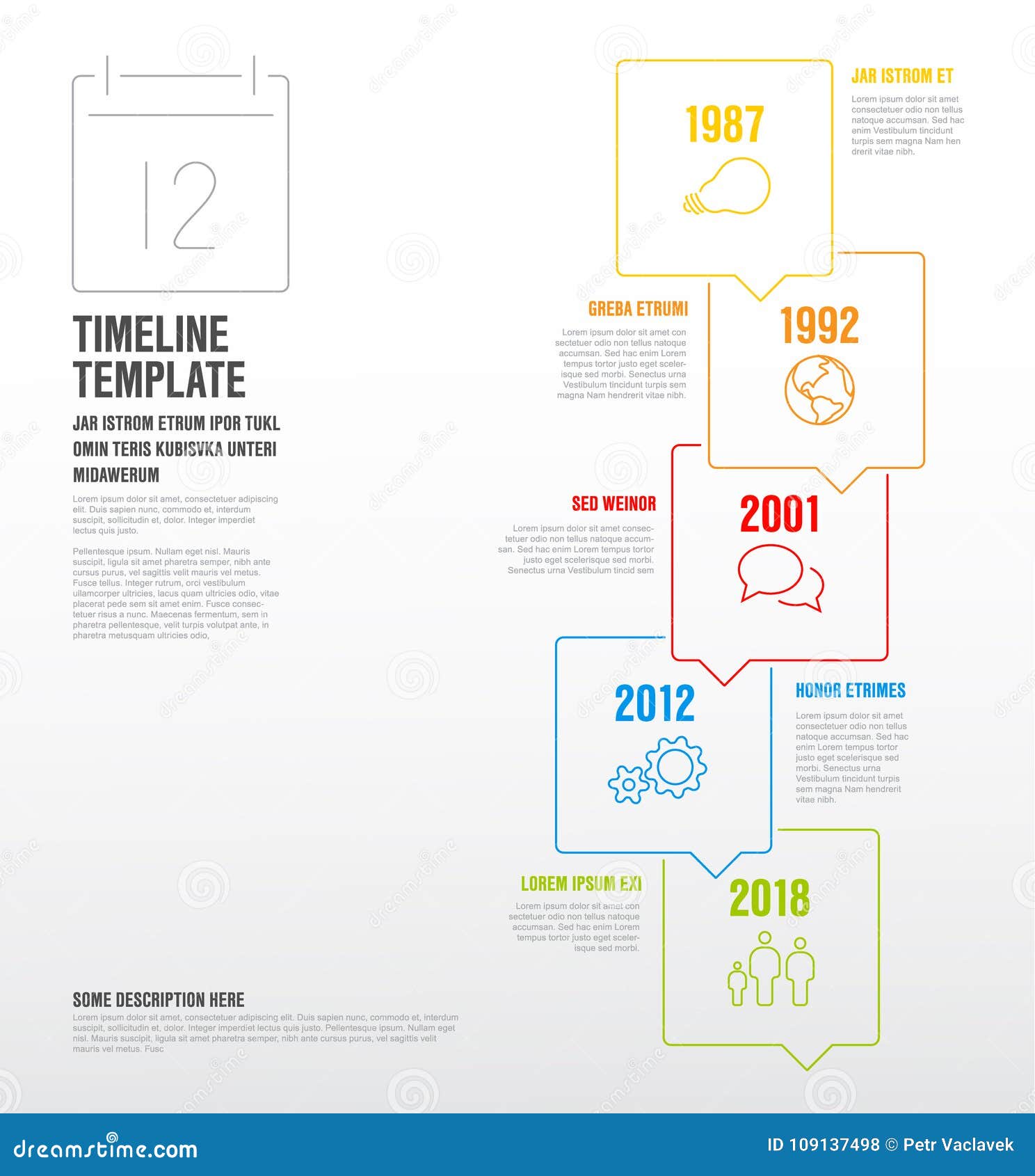 Vertical Timeline Infographics Vector Illustration | CartoonDealer.com ...