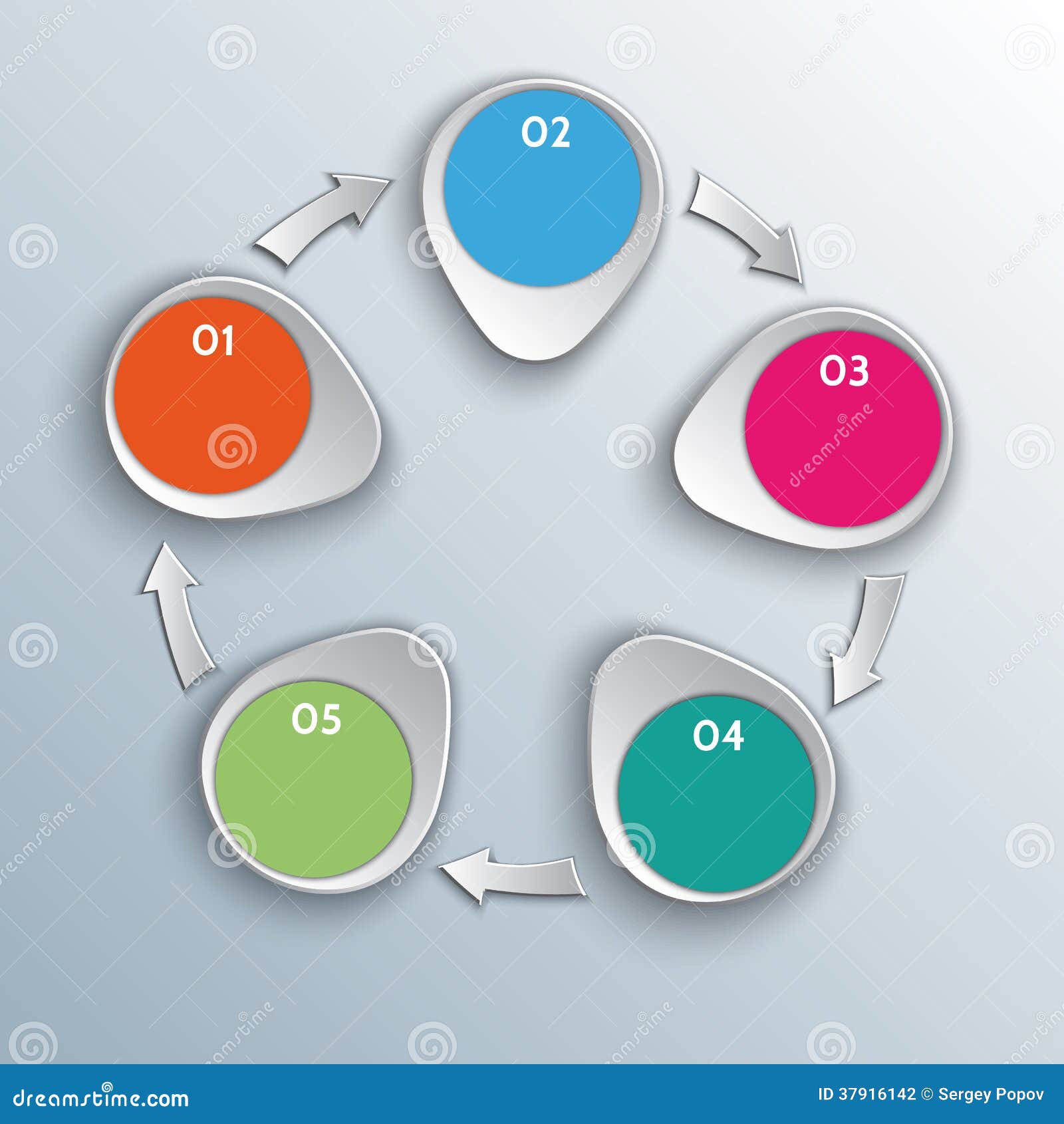 Vector Infographic Workflow Design Elements with Stock Vector ...