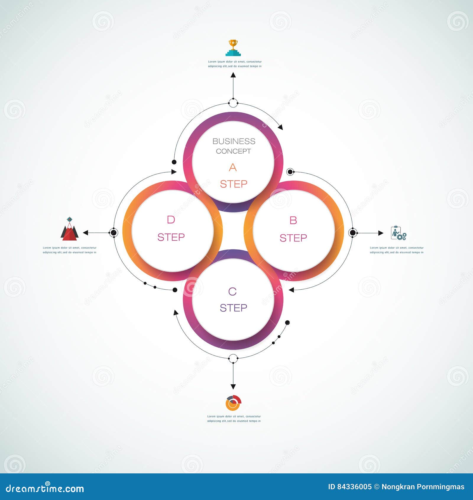 Vector Infographics, 3D Paper Cycle Diagram Template 12-23-16 Stock ...