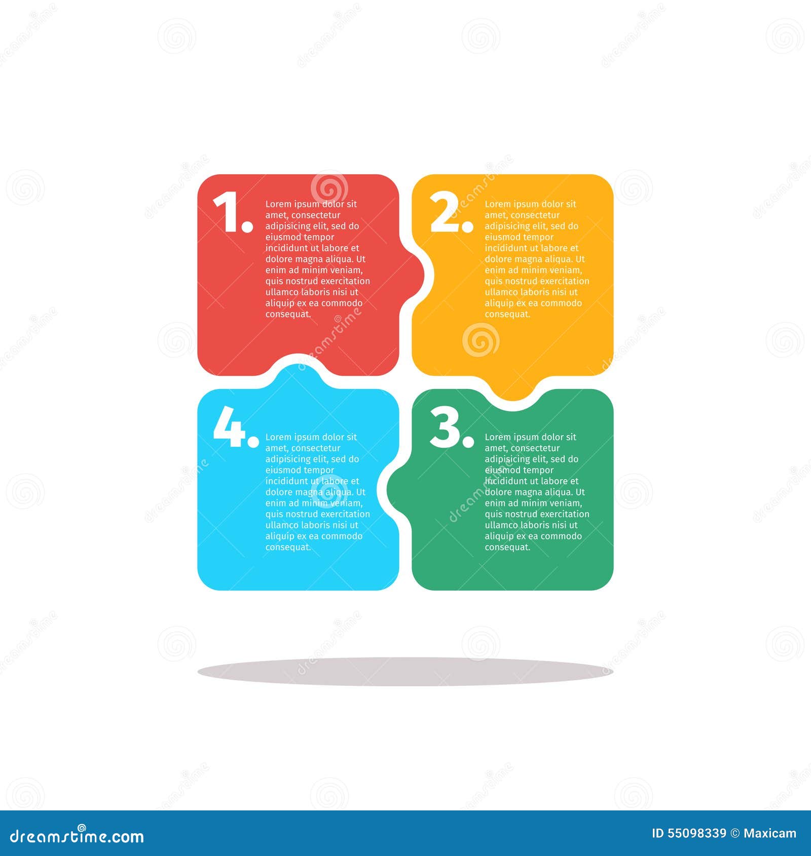 Vector Infographics Design in Puzzle Style Stock Vector - Illustration ...