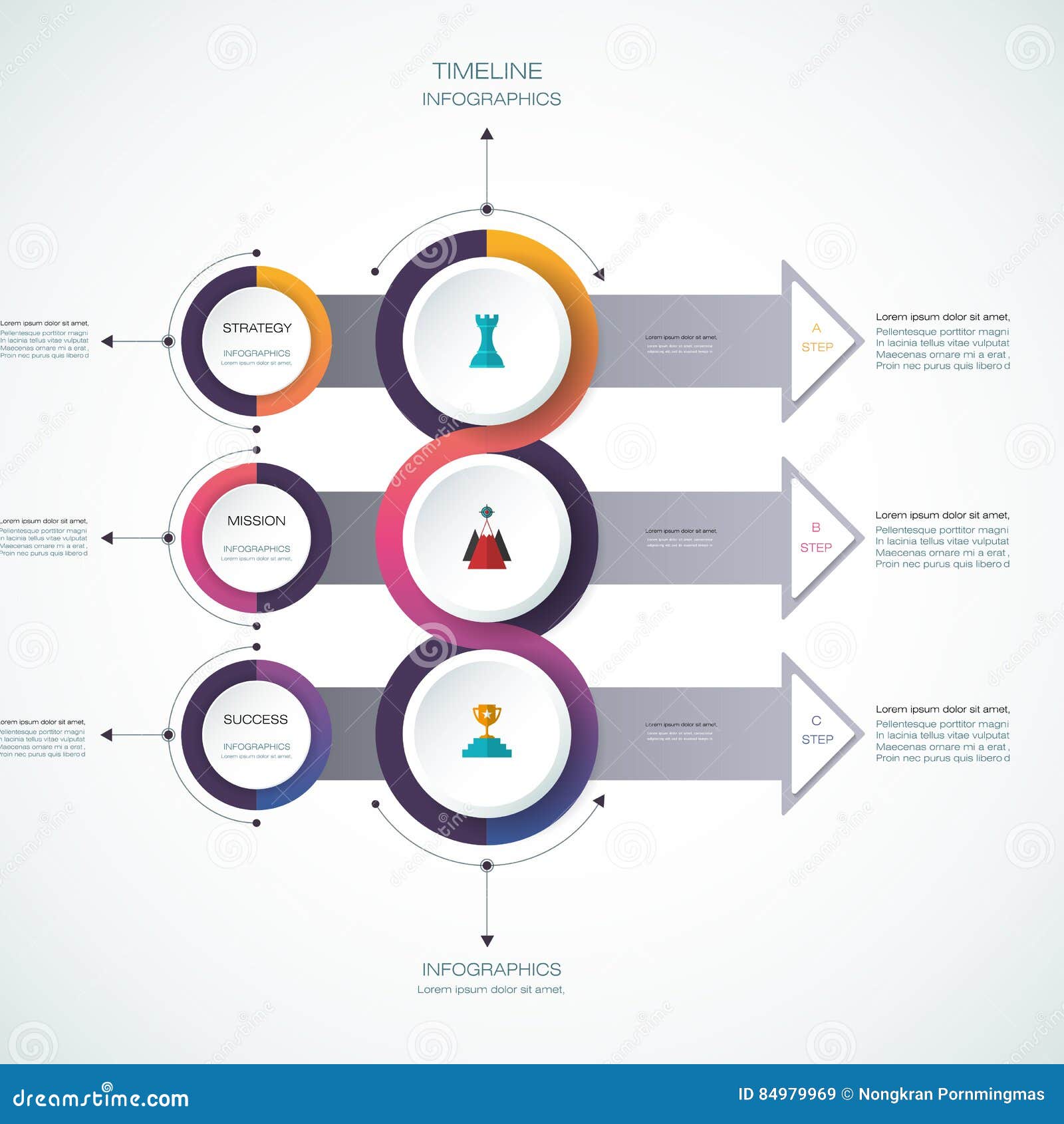 Vector Infographics Design Template Stock Vector - Illustration of ...