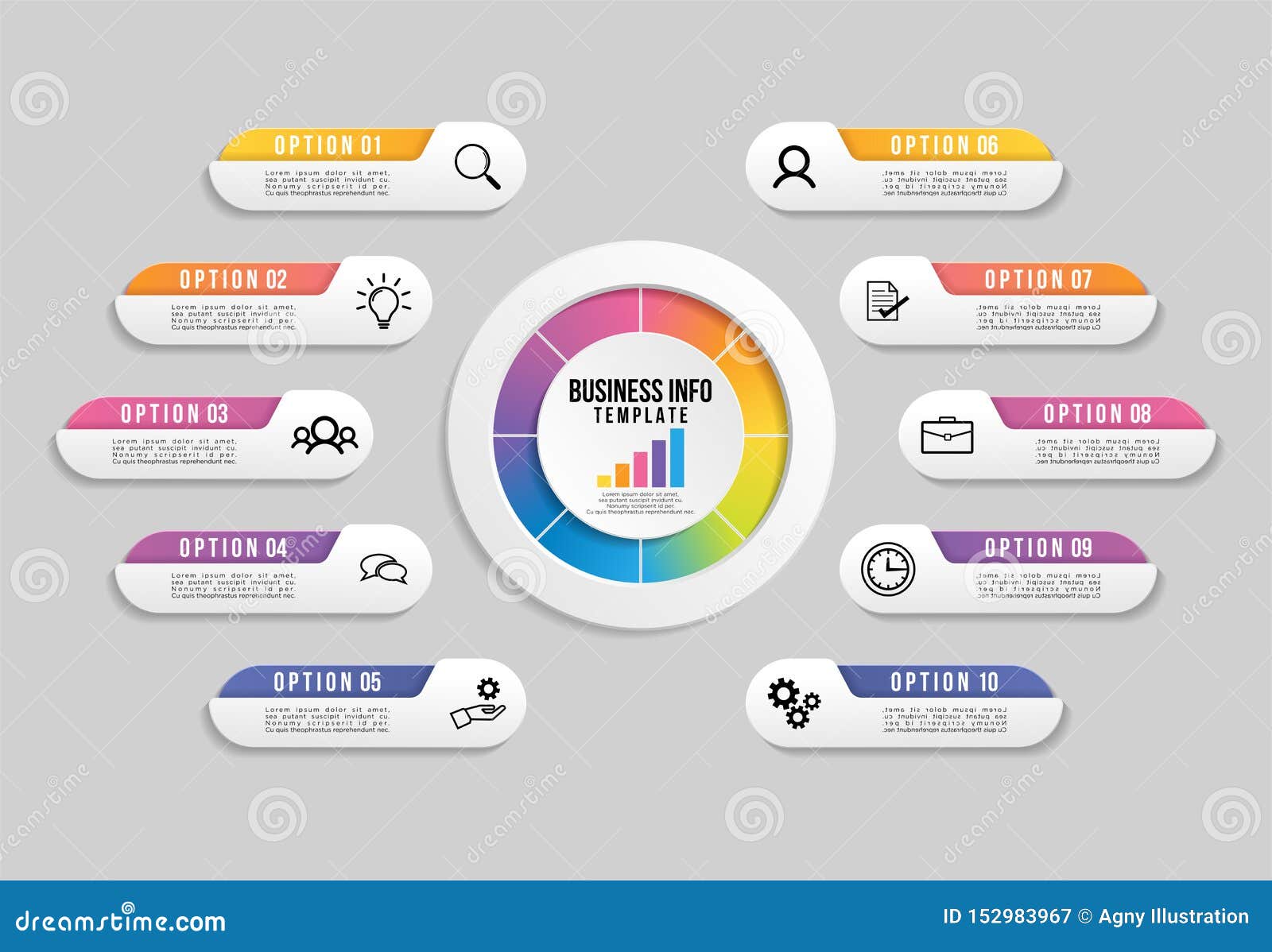 Vector Infographics Elements Template Design. Business Data Visualization Timeline with ...