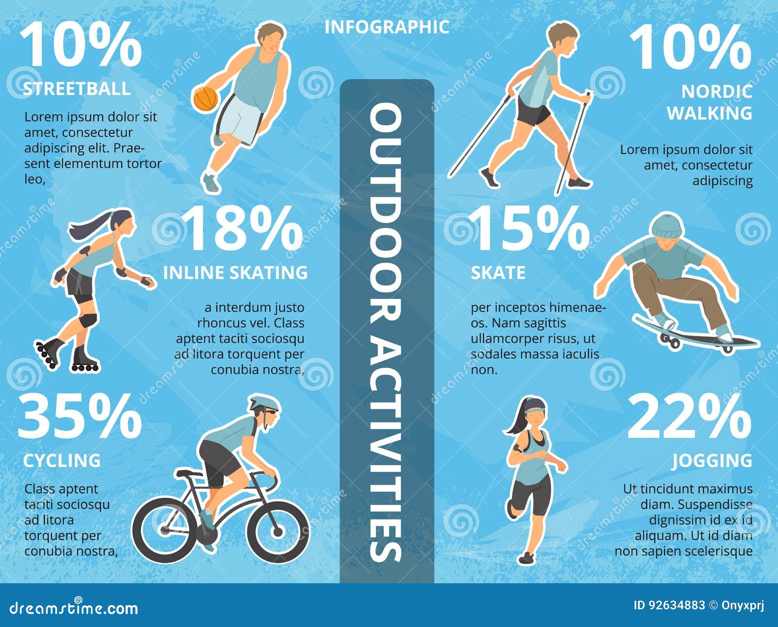 Vector Infographics Illustrations with People Outdoors. Group Walking ...