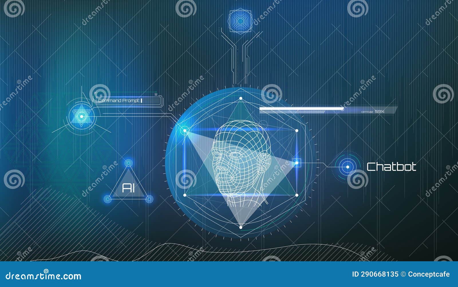 Vector Infographics about Intelligent Face Recognition. Stock Vector ...