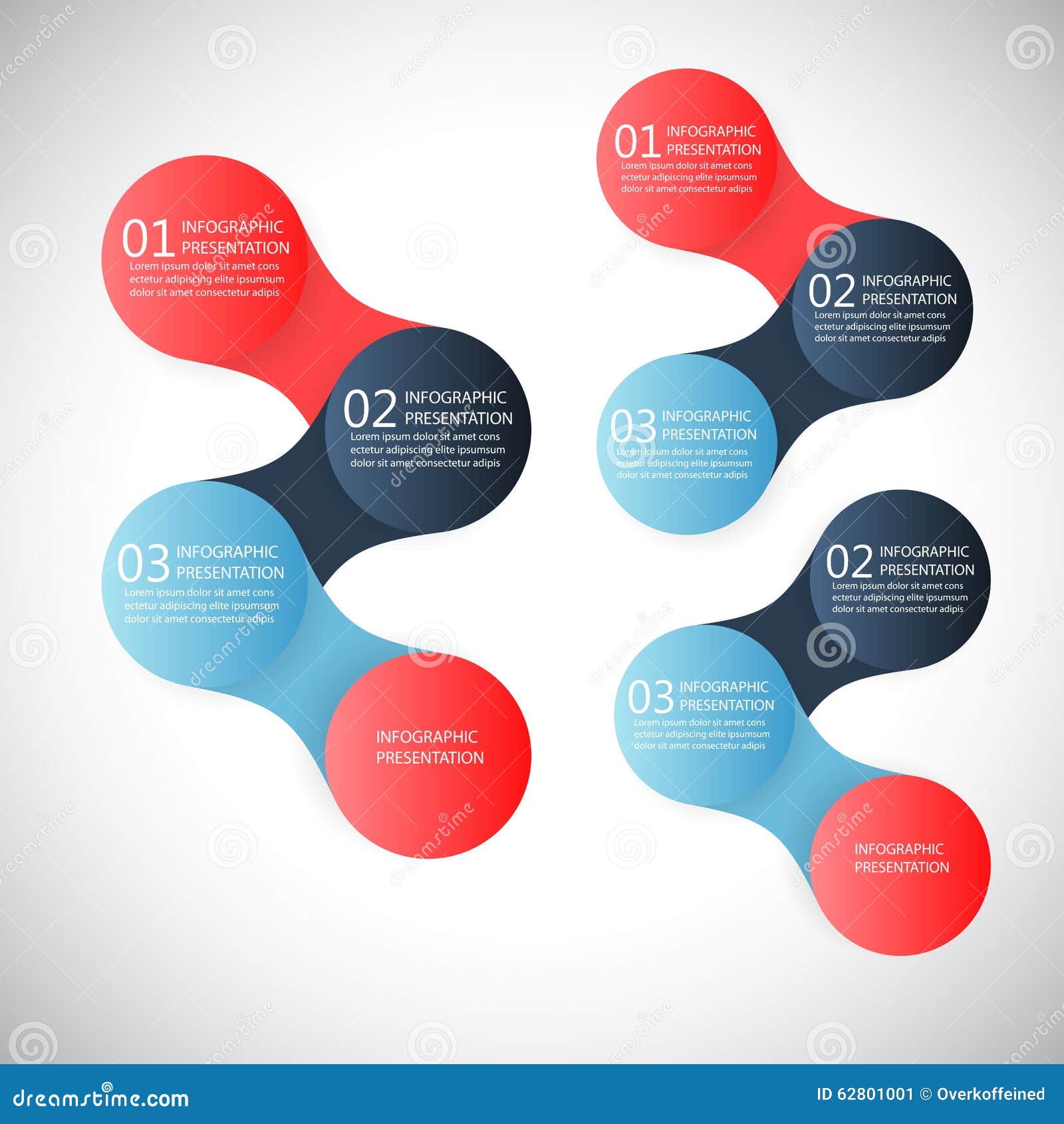 Vector Infographics Metaball Round Diagram Stock Vector - Illustration ...
