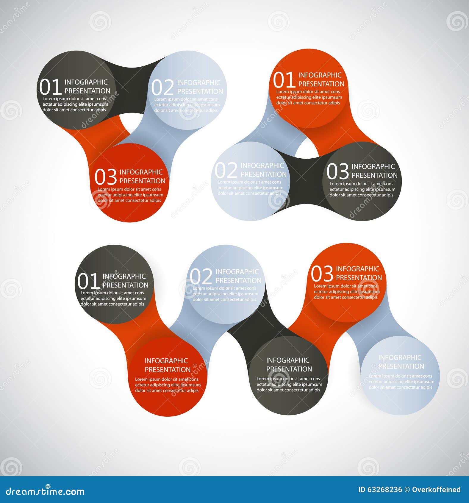 Vector Infographics Metaball Round Diagram Stock Vector - Illustration ...