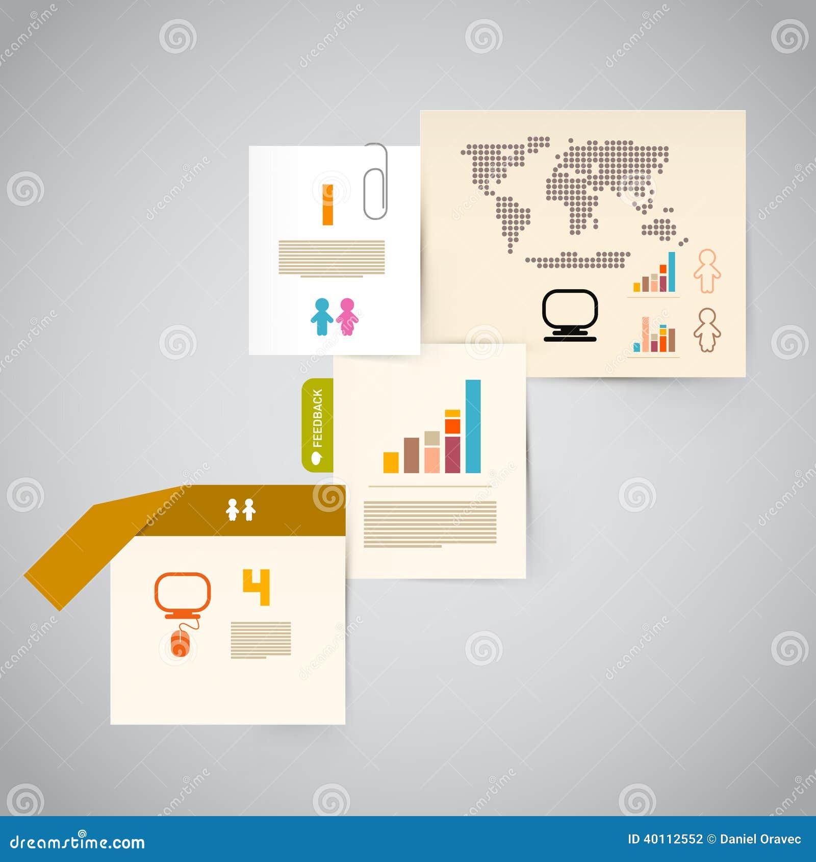Vector Infographics Paper Layout Stock Vector - Illustration of ...