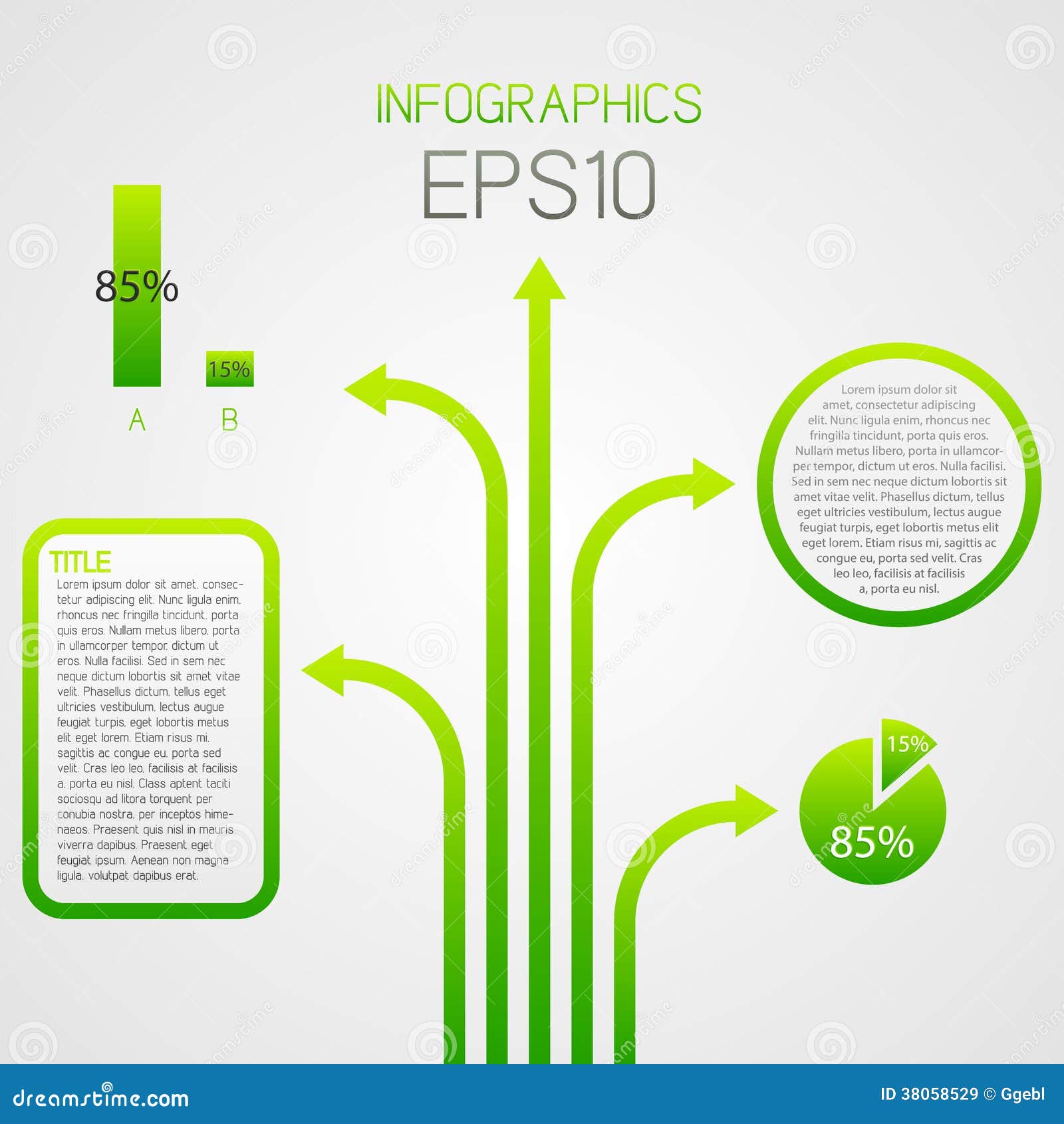 Vector infographics set stock vector. Illustration of green - 38058529