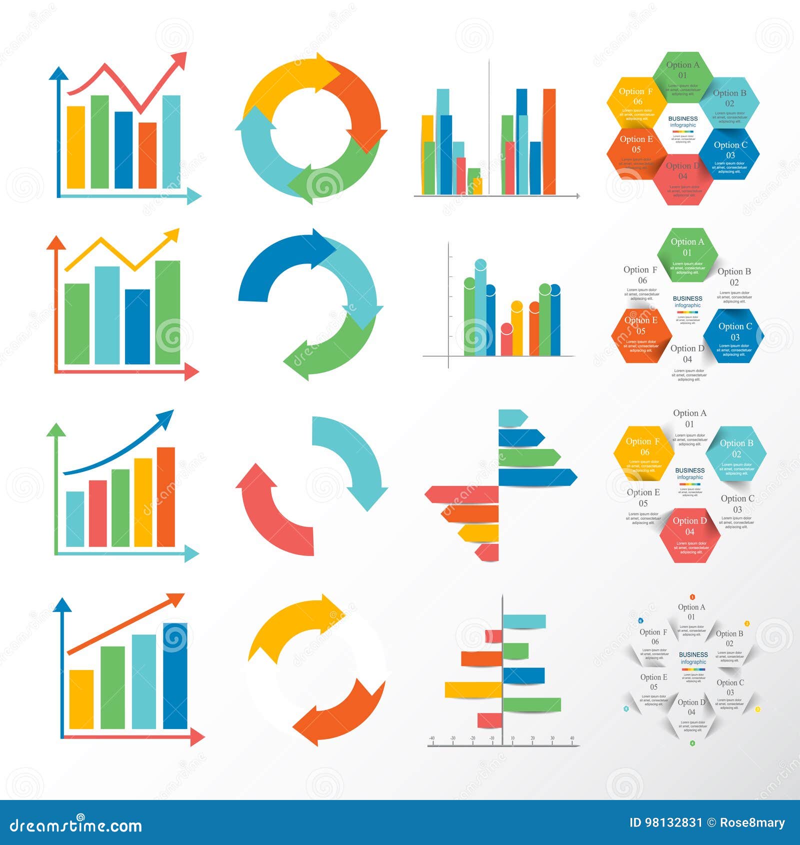 Vector infographics set stock vector. Illustration of form - 98132831