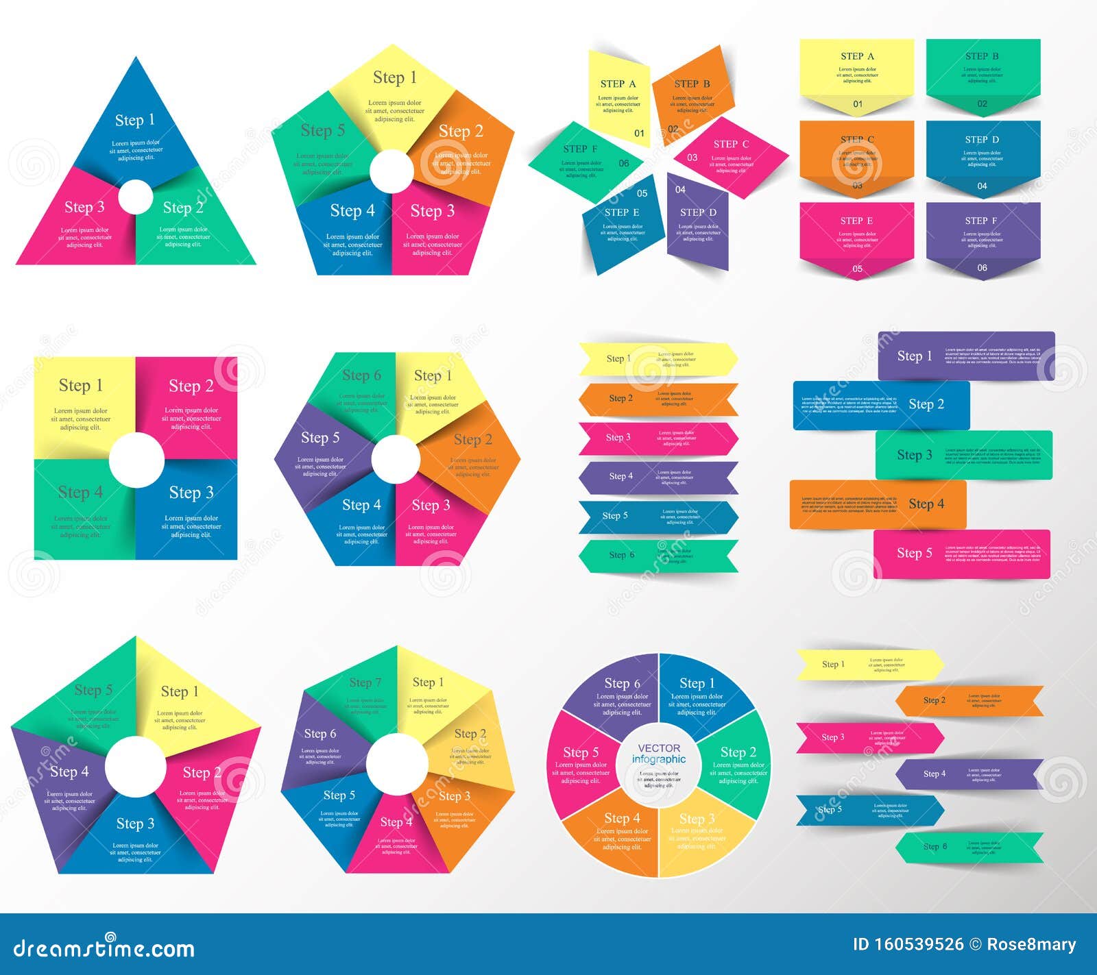 Vector infographics set stock vector. Illustration of options - 160539526