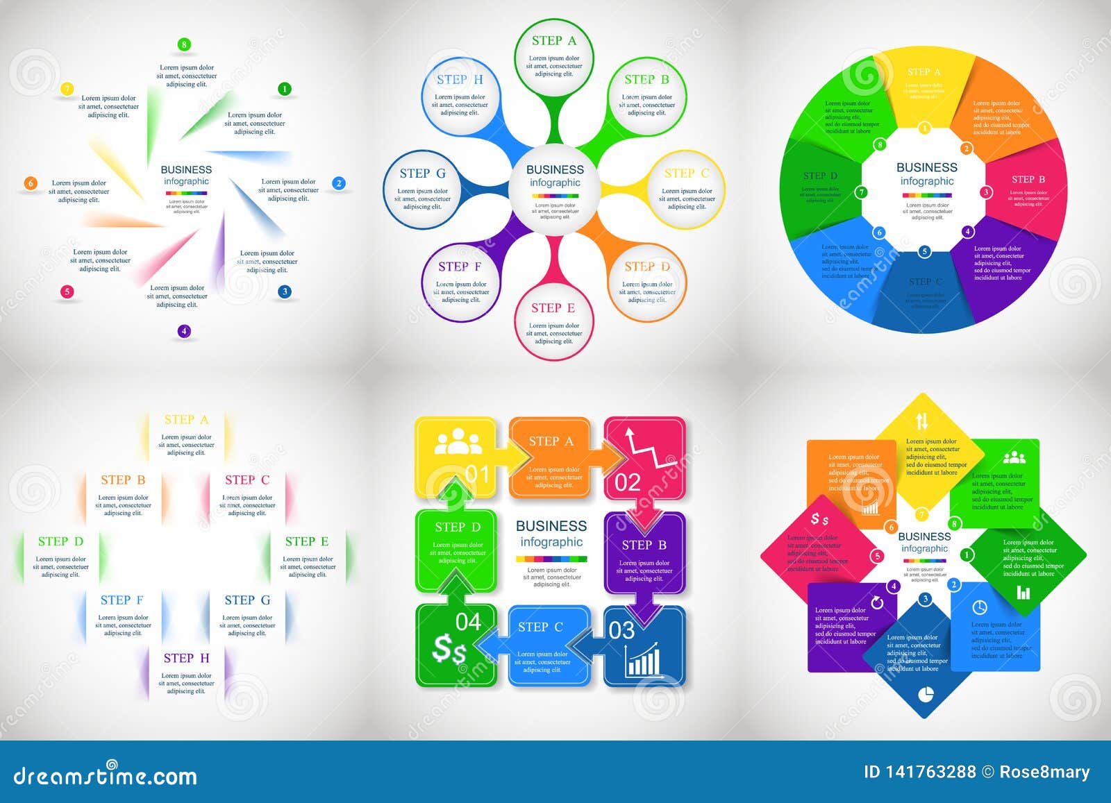 Vector infographics set stock vector. Illustration of business - 141763288