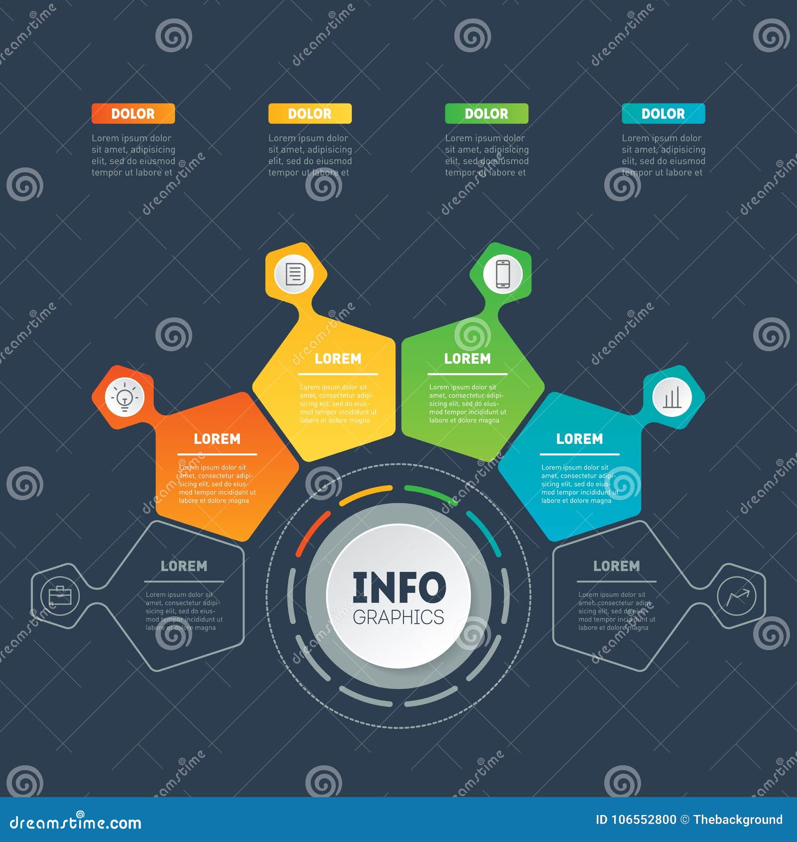 Vector Infographics of Technology or Education Process. Business Stock ...
