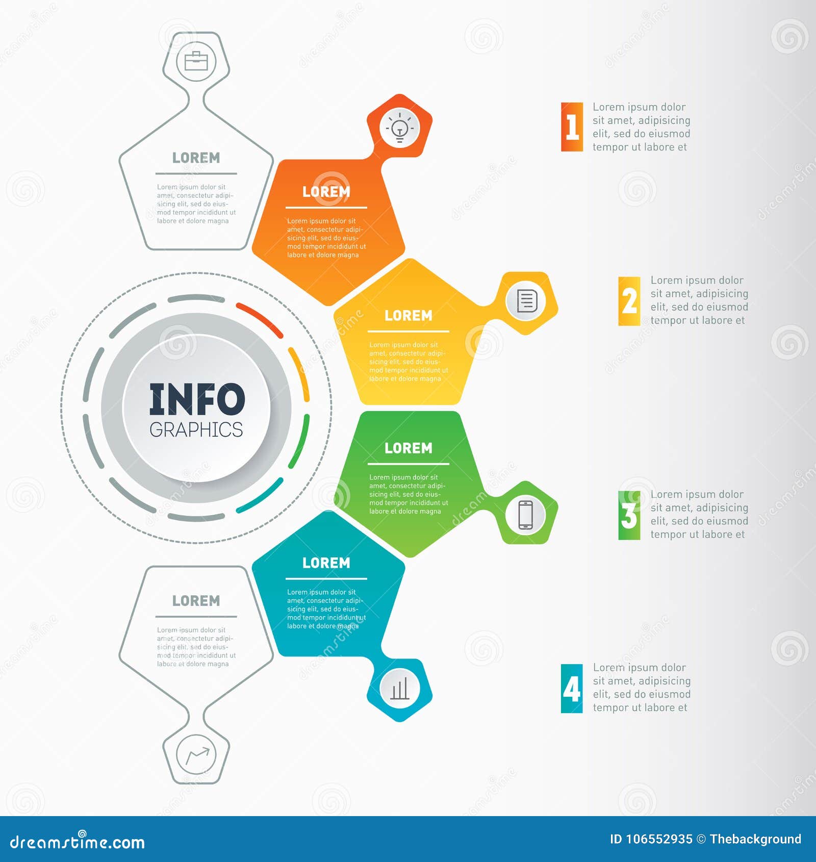 Vector Infographics of Technology or Education Process. Business Stock ...