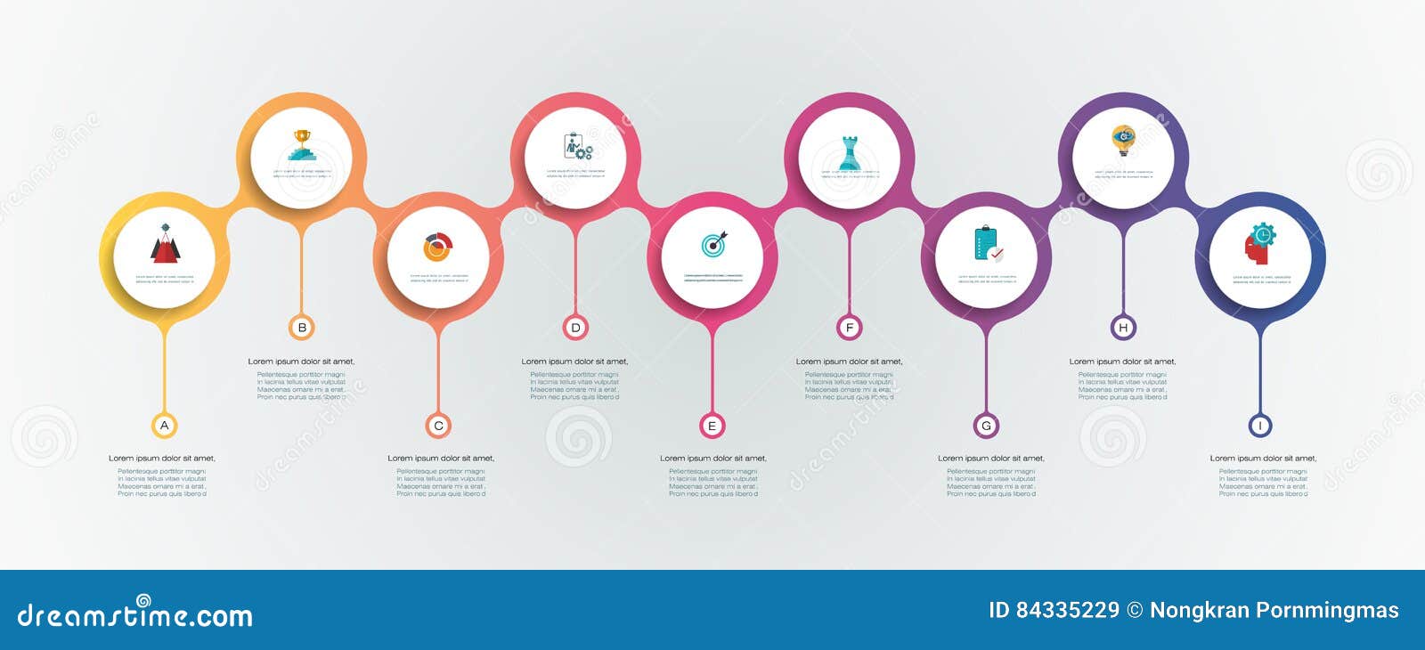 Vector Infographics Timeline Design Template with 3D Paper Label Stock ...