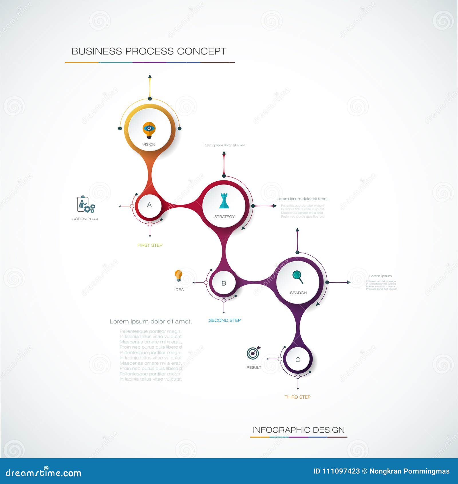Vector Infographics Timeline Design Template with 3D Paper Label Stock ... Vector Infographics Timeline Design Template with 3D Paper Label Stock ...