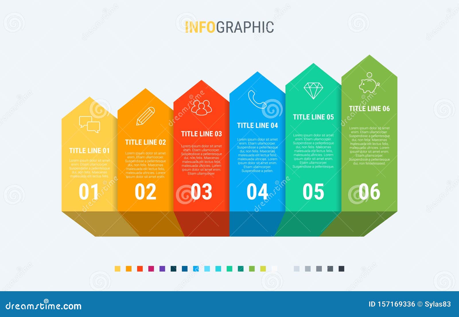 Vector Infographics Timeline Design Template With Graph Elements ...