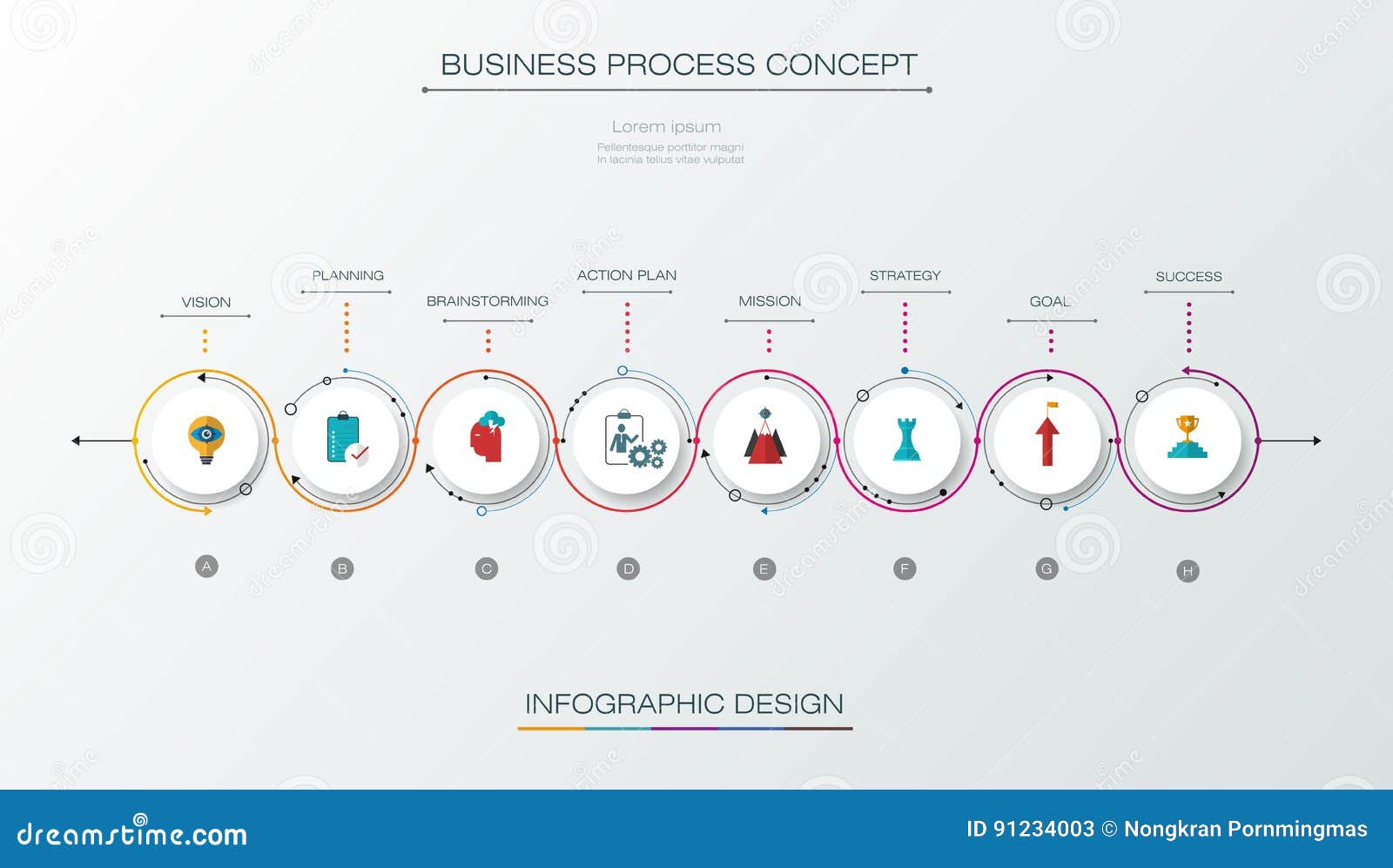 Vector Infographics Timeline Design Template with Label Design Stock ...