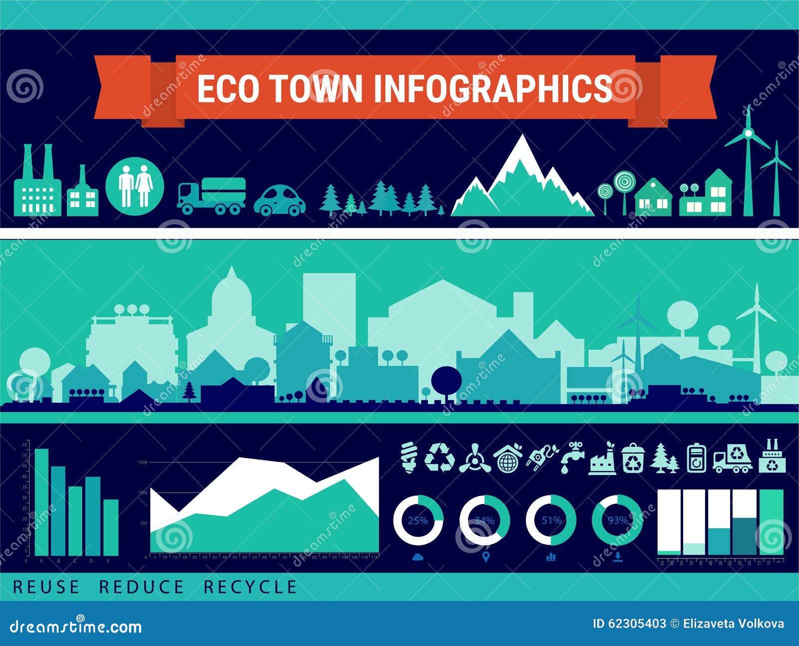 Vector Infographics. Town and Village Editorial Stock Photo ...