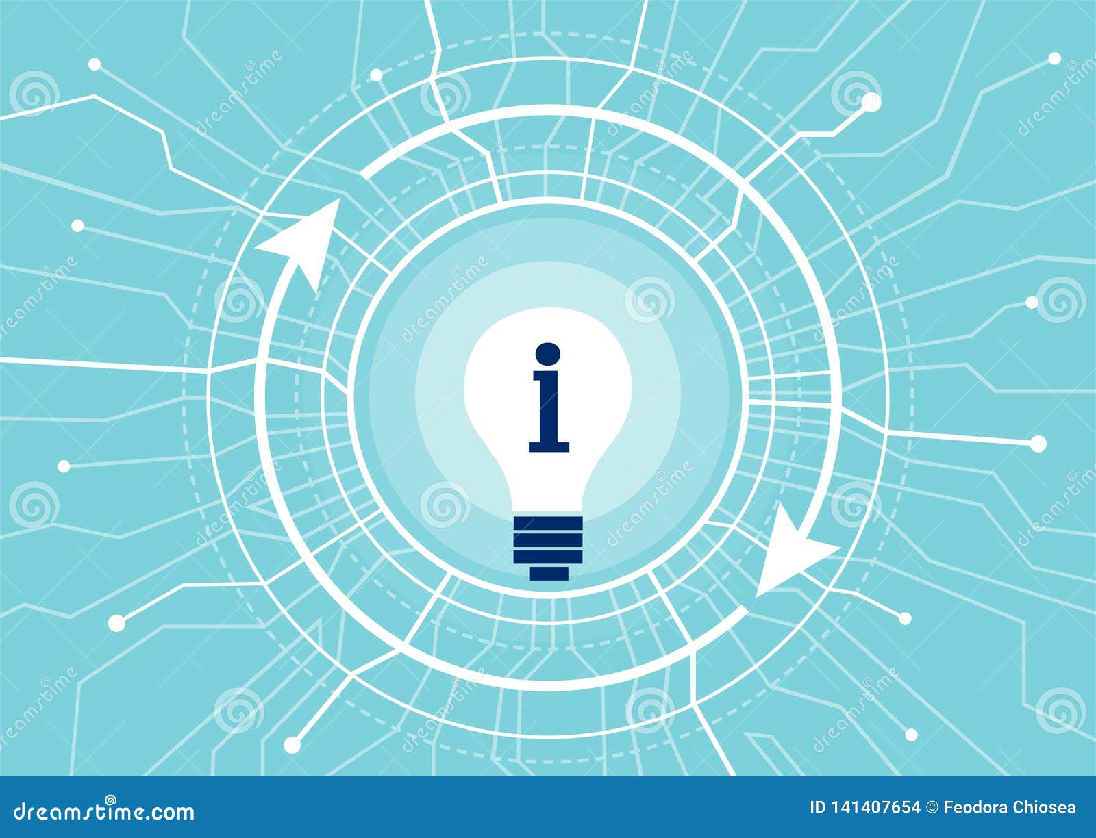 Vector of Information Access Via New Technology Innovations Stock ...