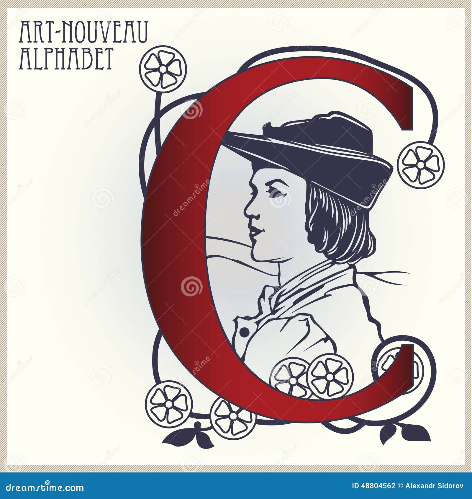 Vector Initial Of The English Alphabet Of Art-nouveau Stock Vector ...