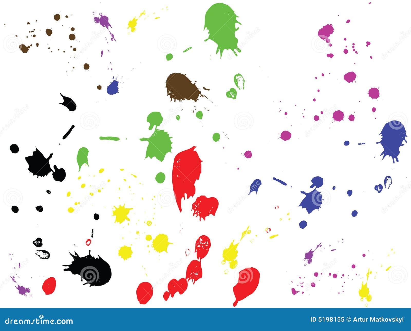 Vector ink drops. stock illustration. Illustration of generated - 5198155