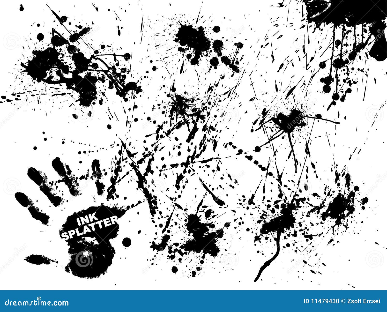 Vector Ink Drops / Splash / Hand / Fingerprint Stock Vector ...