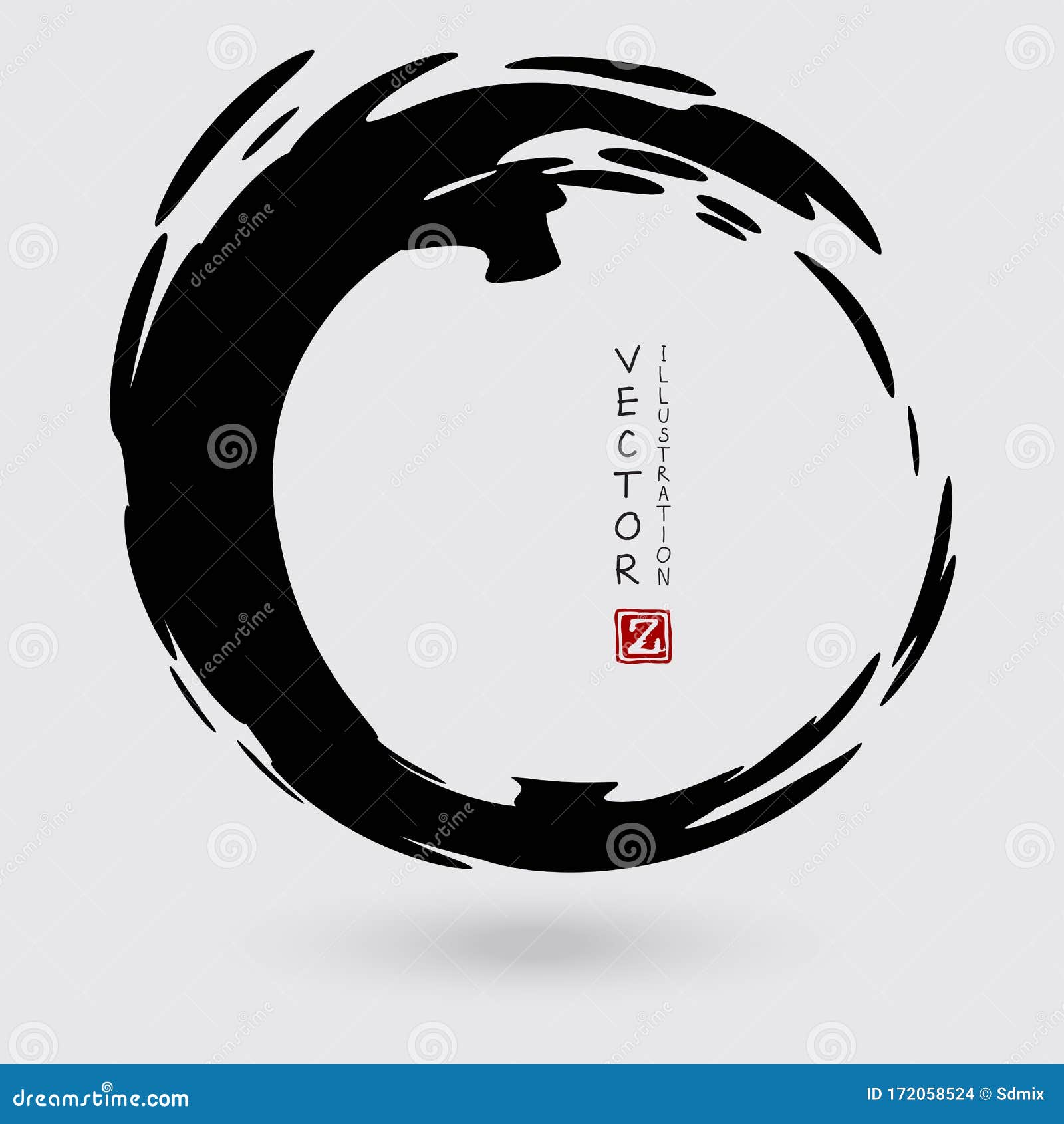 Vector Ink Shape. Circle Element Stock Vector - Illustration of black ...