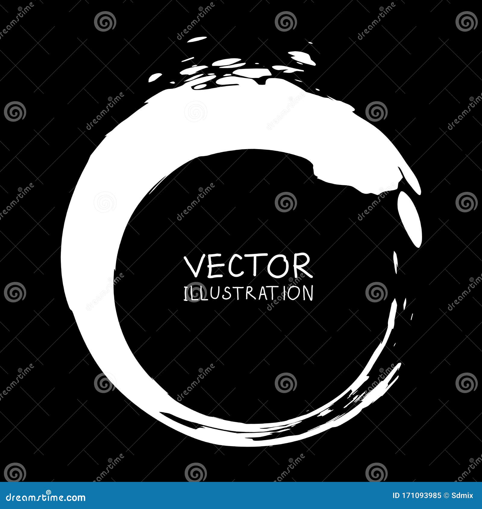 Vector Ink Shape. Circle Element Stock Vector - Illustration of paint ...